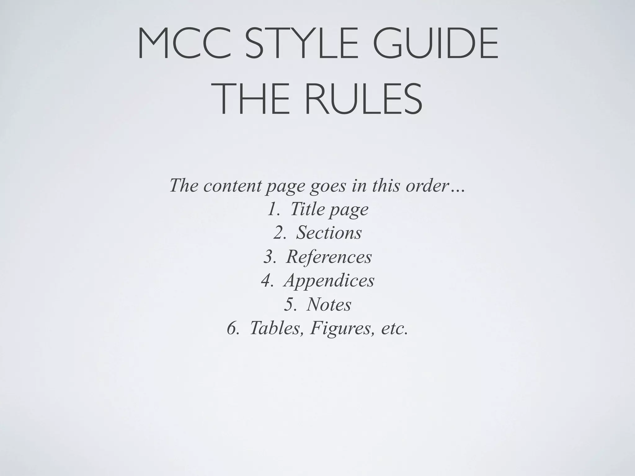 MCC style guide | PDF