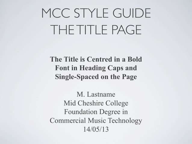 MCC style guide | PPT