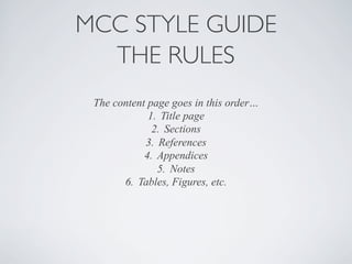 MCC style guide | PPT
