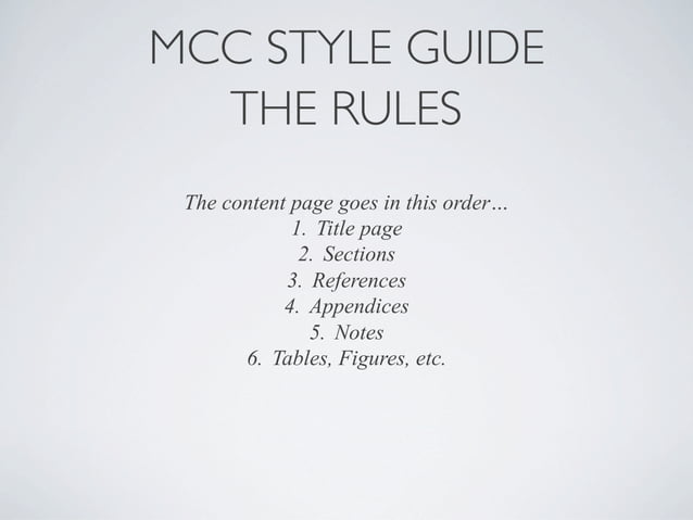 MCC style guide | PPT