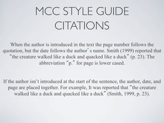 MCC style guide | PPT