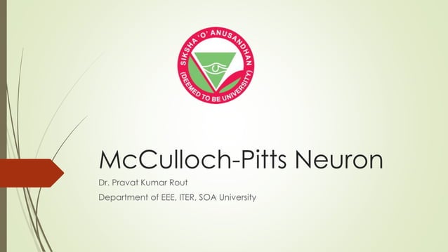 Mc culloch pitts neuron | PDF | Computer Networking | Computing