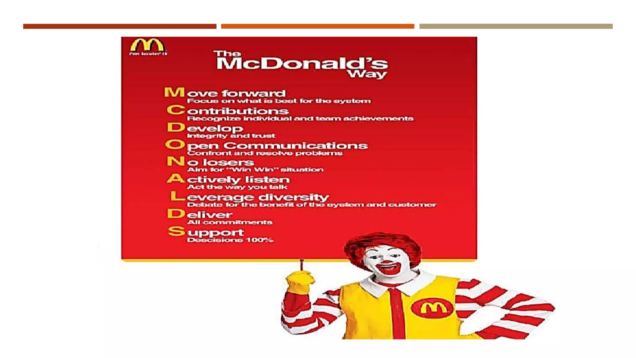 Mc Donalds : Logistics & supply chain management (SCM) | PPTX