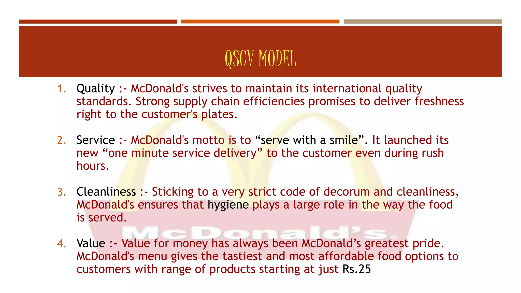 Mc Donalds : Logistics & supply chain management (SCM) | PPTX