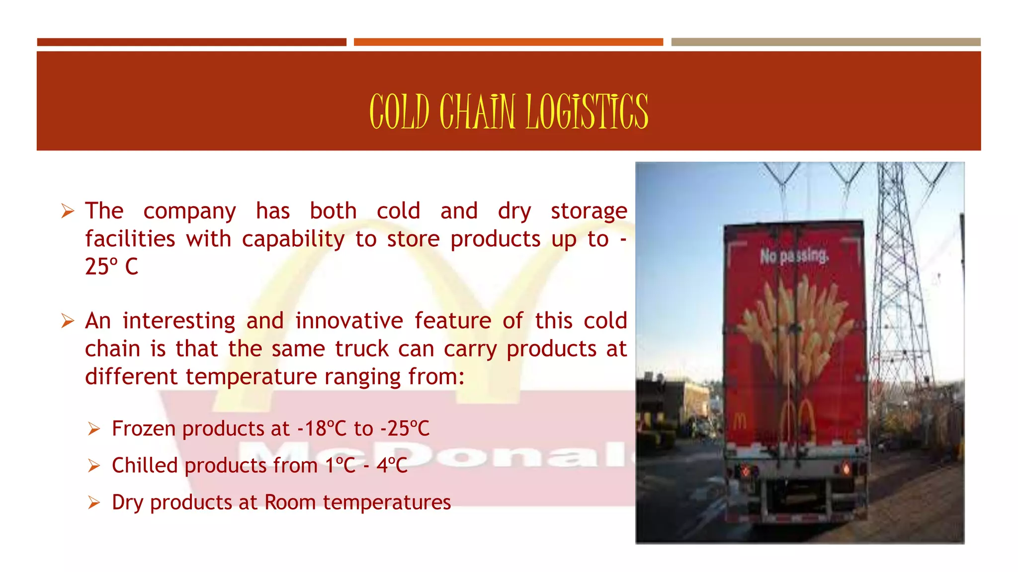 Mc Donalds : Logistics & supply chain management (SCM) | PPTX