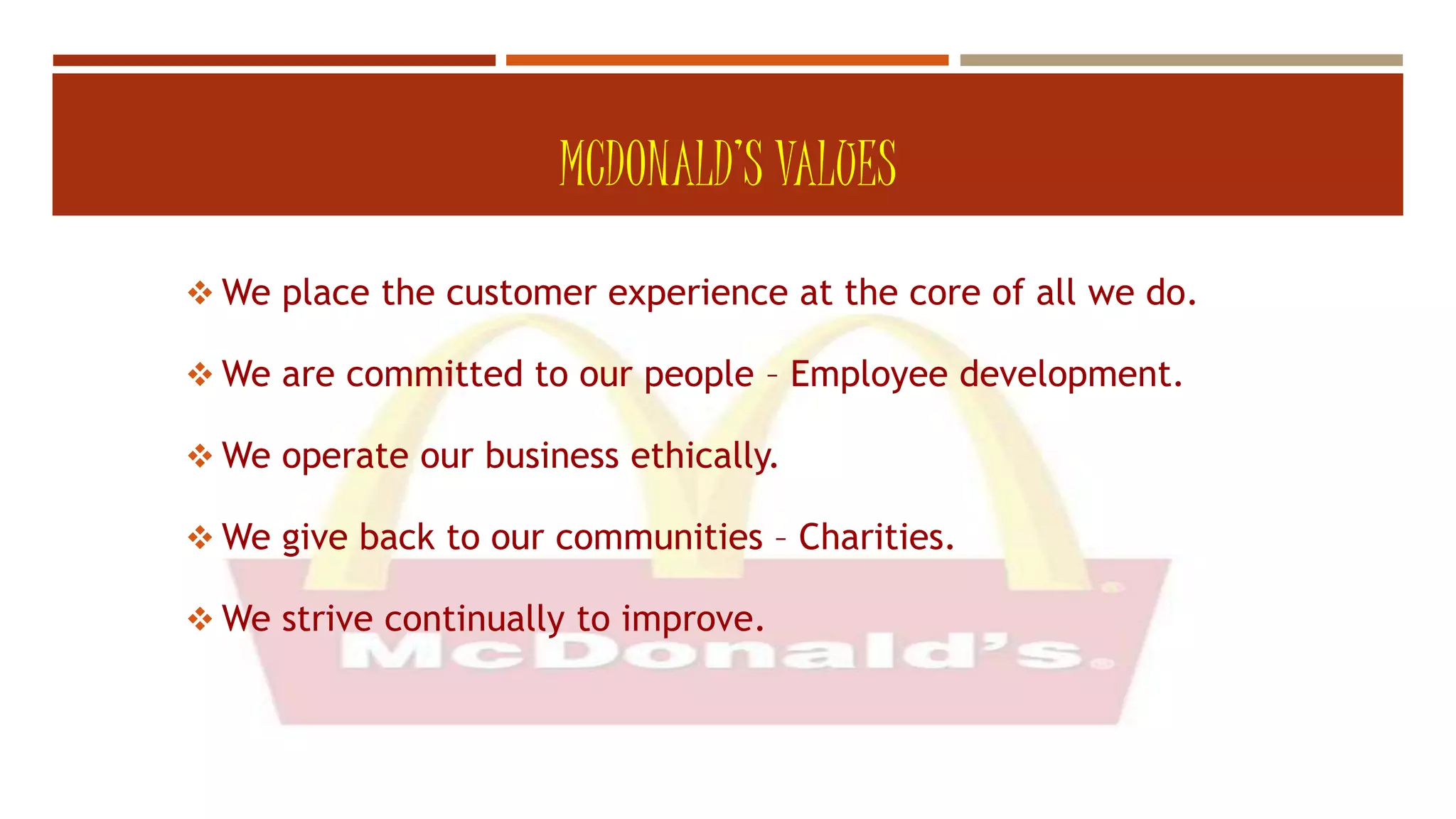 Mc Donalds : Logistics & supply chain management (SCM) | PPTX