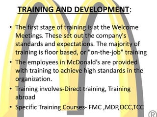 human resource practices at Mc.Donald | PPTX