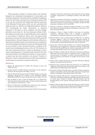 Ribosomal Proteins and their Extra Ribosomal Functions in Abiotic ...