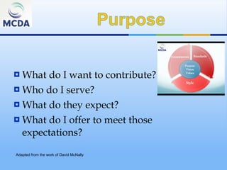 Mcda Career Philosophy Final | PPT