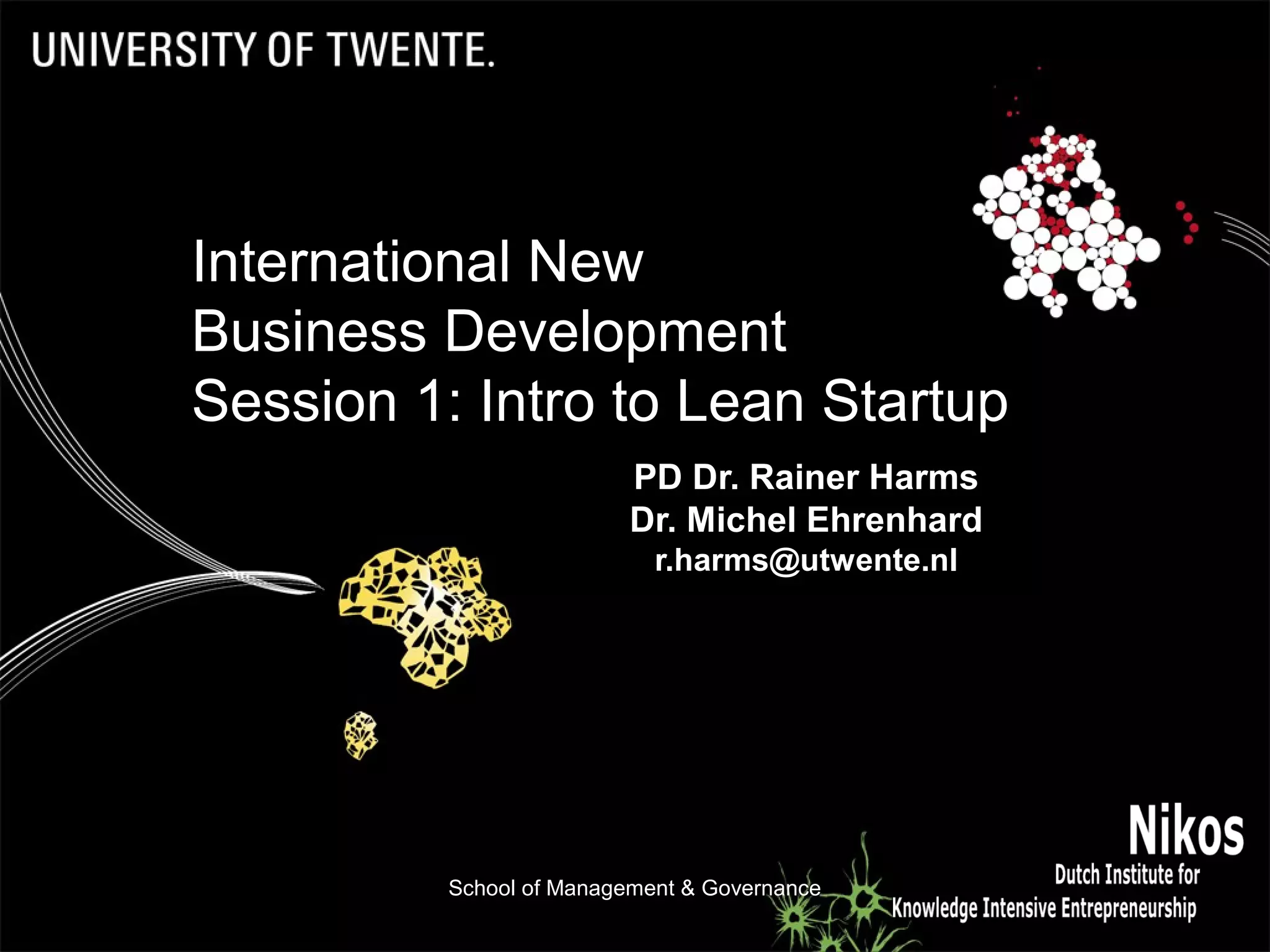 Session 1 intro to lean startup intro | PPT
