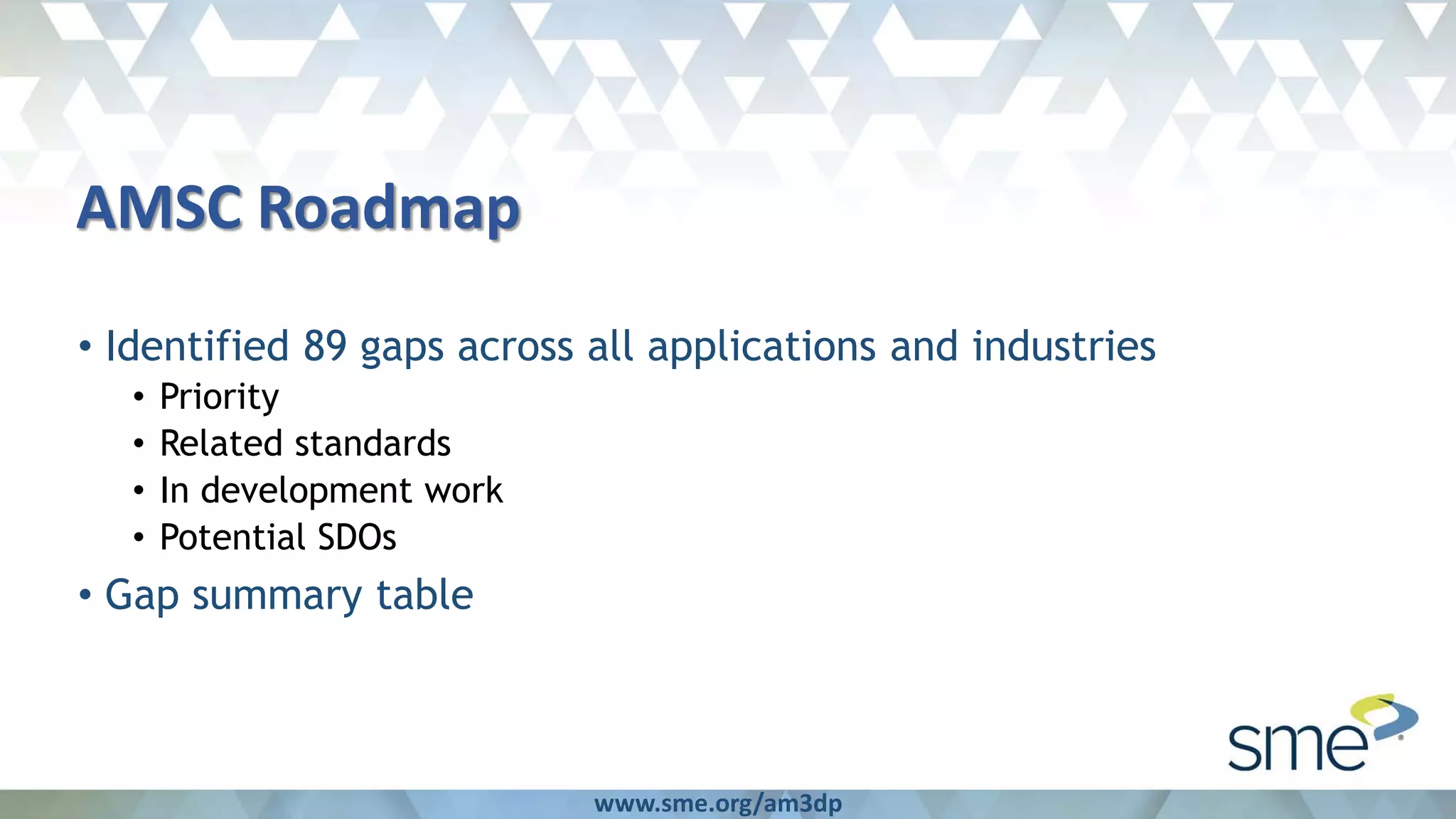 Additive Manufacturing Discussion Panel – Developing a Roadmap for ...