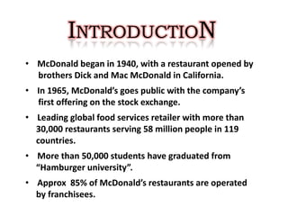 Mc D SWOT Analysis | PPTX
