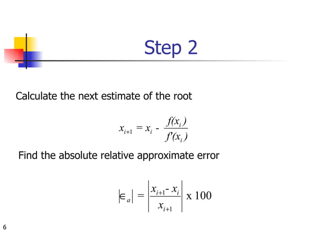 Newton-Raphson Method | PPT