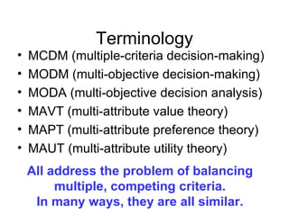 MCDM Introduction 08-01 | PPT
