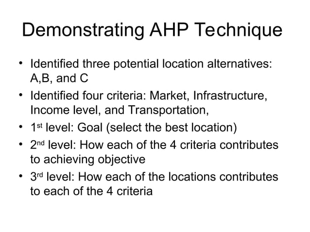 Multicriteria Decision Making techniques | PPT