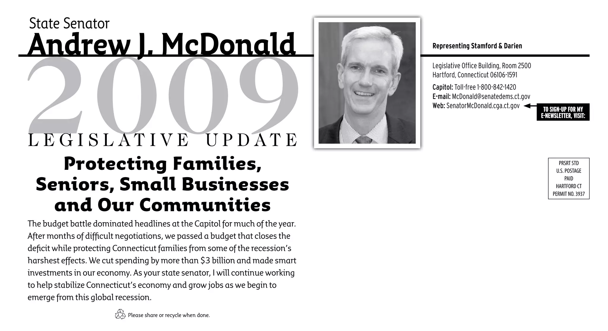 Sen. McDonald: 2009 Update | PDF