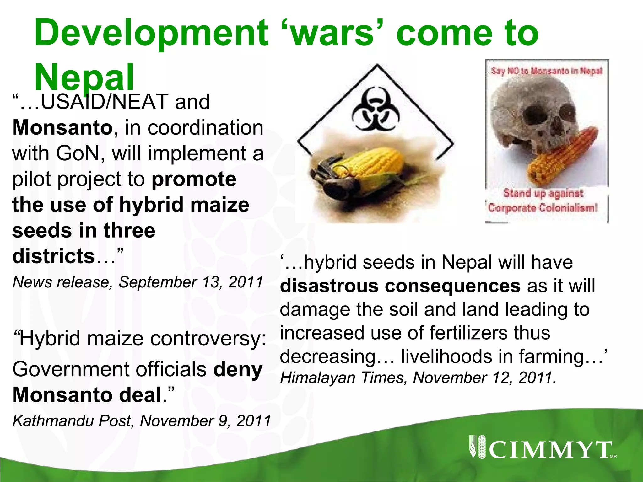 Maize example-CIMMYT/Nepal or CSISA | PDF