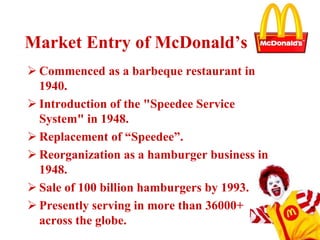Mc donald story of going international | PPTX