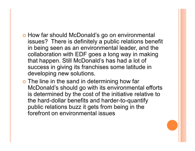 Mcdonald case-study & analysis | PDF