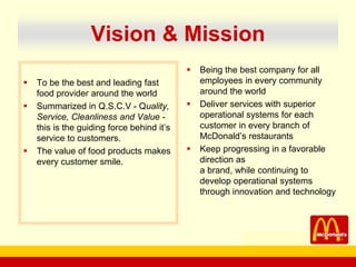 McDonald's Company Analysis | PPTX