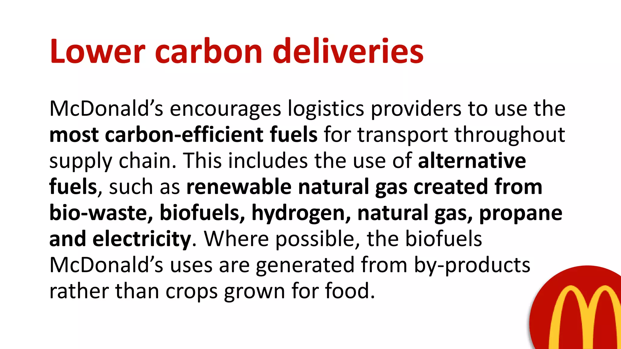 CSR Project McDonalds | PPTX | Agriculture | Industries