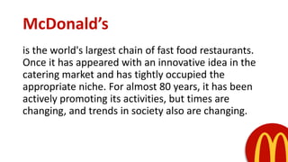 CSR Project McDonalds | PPTX | Agriculture | Industries