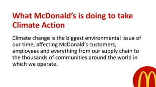 CSR Project McDonalds | PPTX | Agriculture | Industries