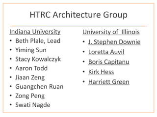 HTRC Architecture Overview | PPTX