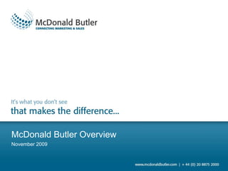 Mc Donald Butler Overview | PPT | Business Administration | Business