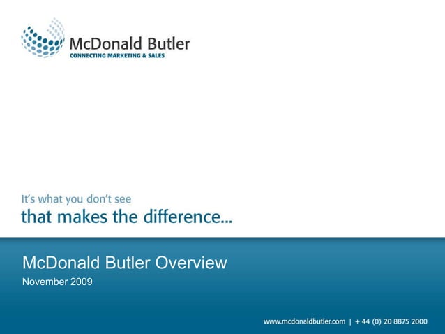 Mc Donald Butler Overview | PPT | Business Administration | Business