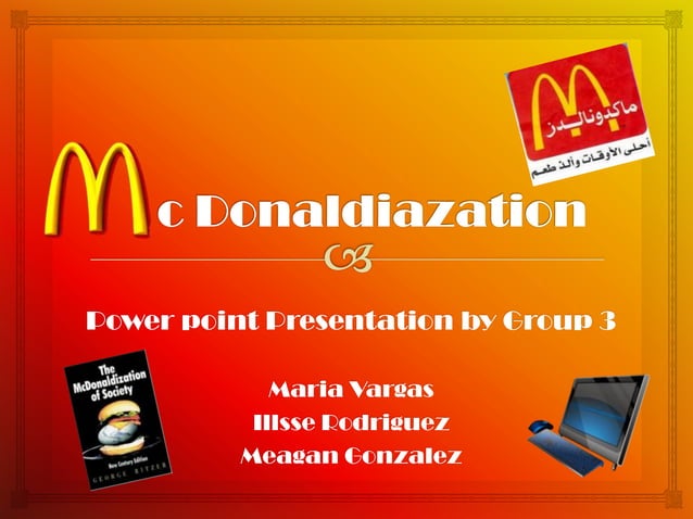 Mc donaldiazation (1) revised | PPT