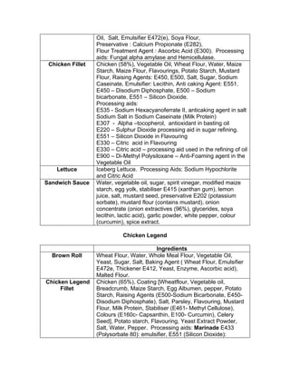 Mc donald ingredienti | PDF