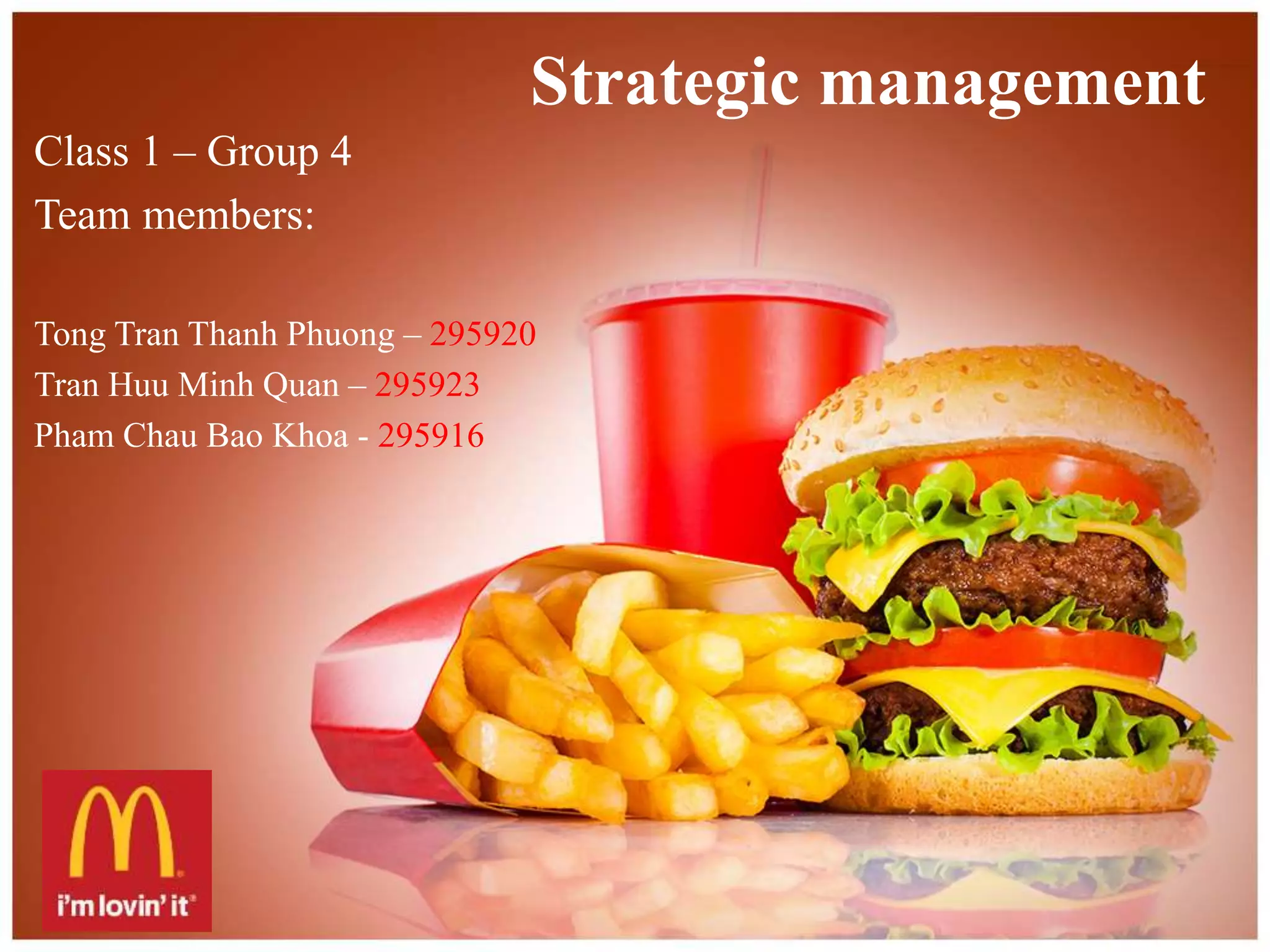 McDonald presentation | PPT