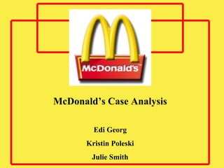Mcdonalds-Case Study | PPT