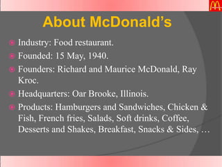 Presentation about McDonald’s | PPTX
