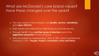 Case Study on McDonald's | PPT