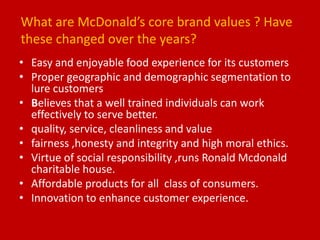 McDonald's case study, | PPTX