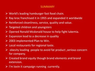 McDonald's case study, | PPTX