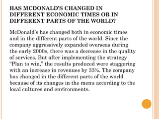 Mc donald's | PPT | Food Industry | Industries