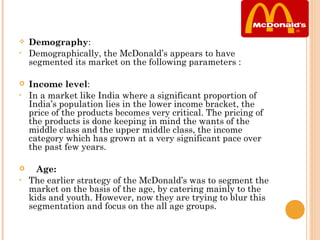 Mc donald's | PPT | Food Industry | Industries