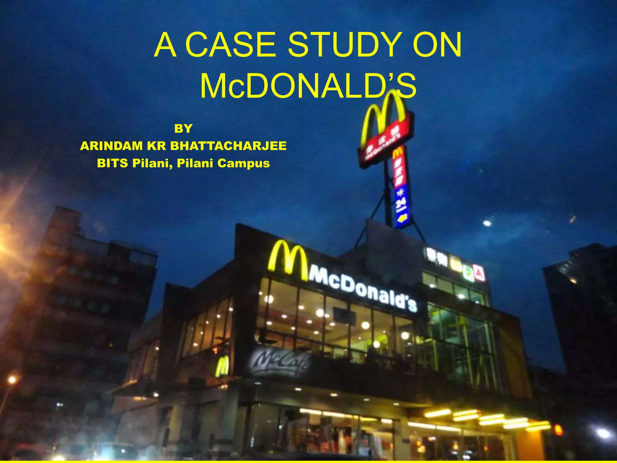 Case study on McDonald's | PPT