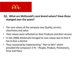 Mc donald's | PPTX | Business Administration | Business