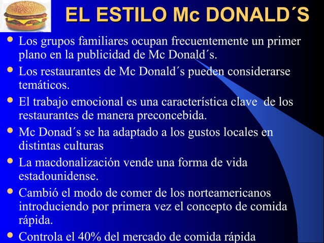 Mc Donalds la reyna de las franquicias | PPT