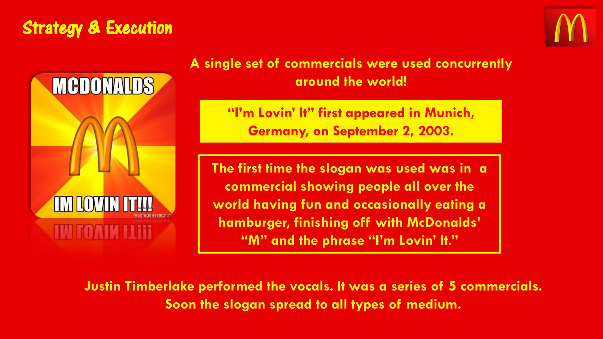 Mcdonald's: i'm lovin it campaign | PDF