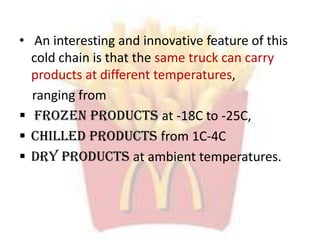 Mcdonalds logistics | PPTX