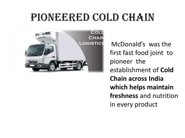 Mcdonalds logistics | PPTX