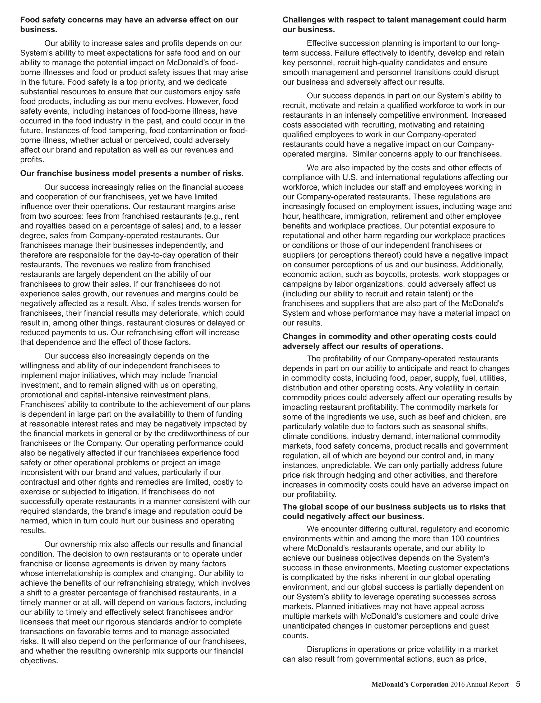 McDonald's 2016 Annual Report | PDF