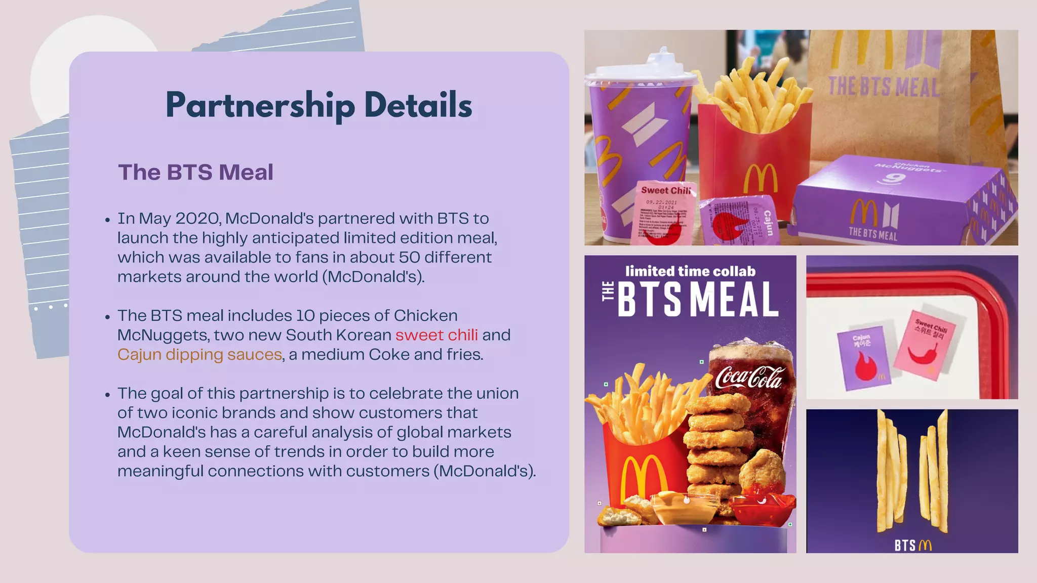 BTS and Mcdonald's partnership | PPT
