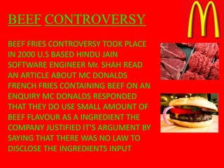 Mc donalds beef ppt | PPTX