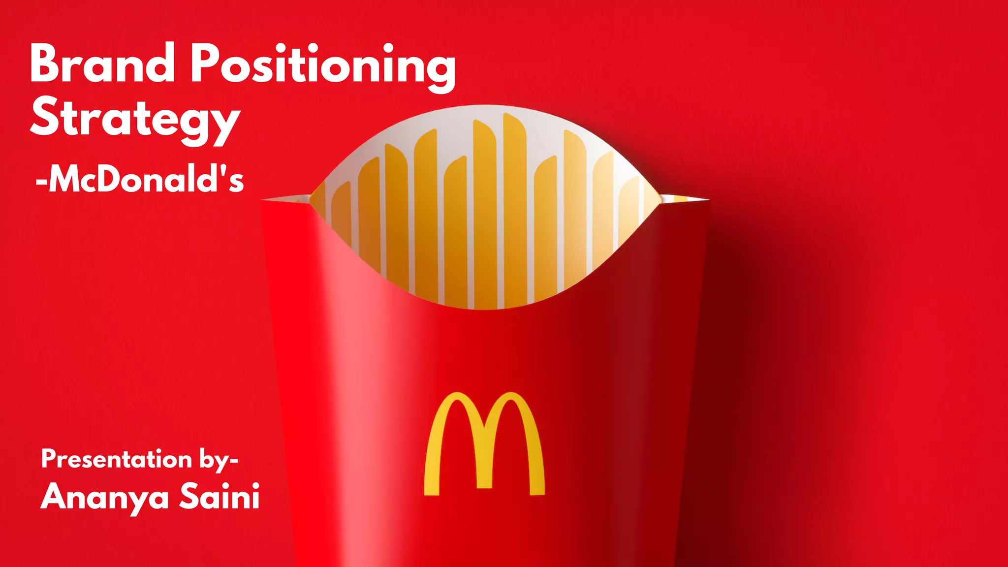 McDonald's Brand Positioning Strategy | PDF